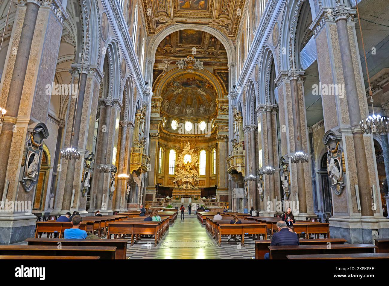 The Cathedral of Naples in Naples Italy Stock Photo - Alamy