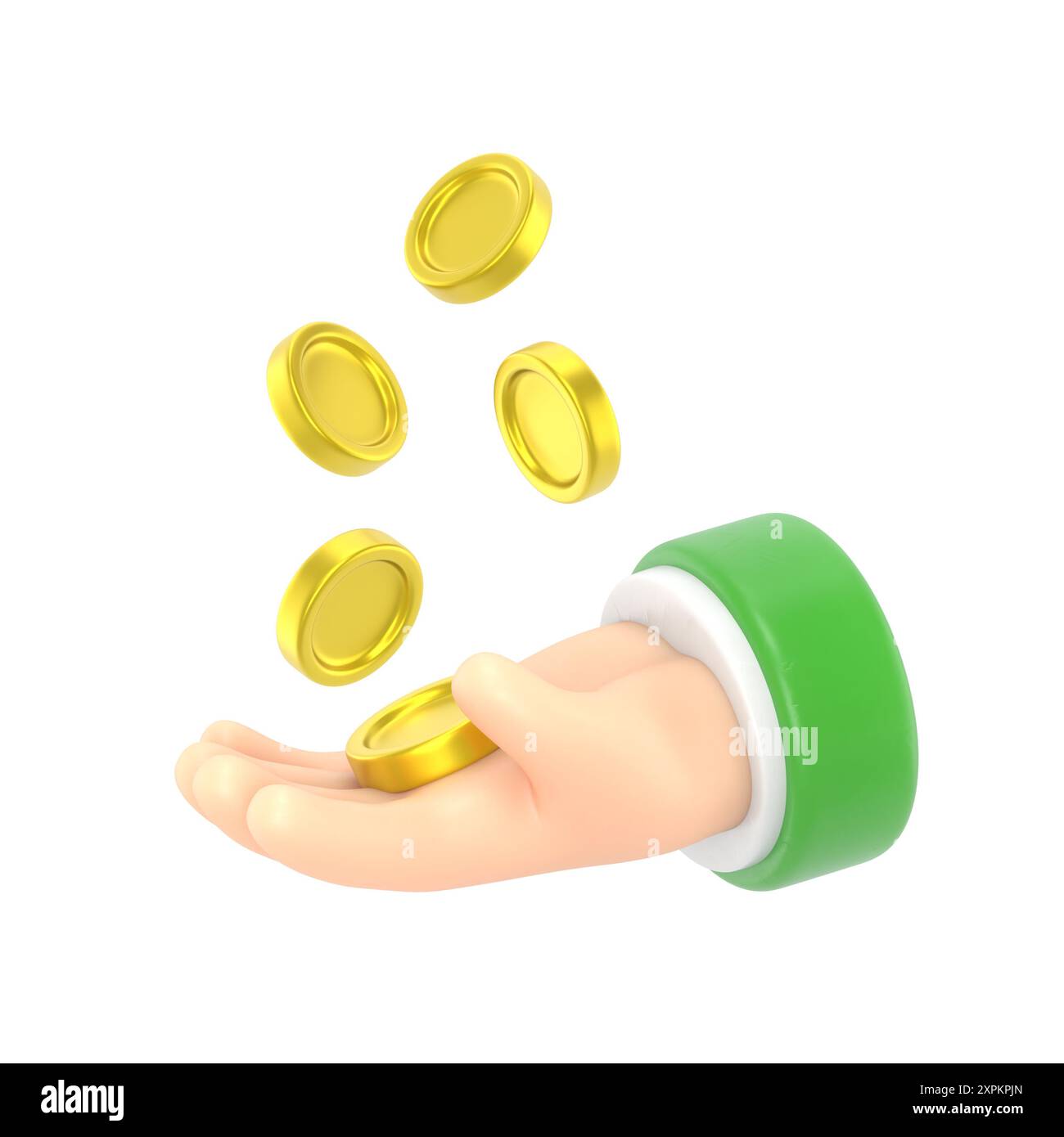 Golden white icon flying Cut Out Stock Images & Pictures - Alamy