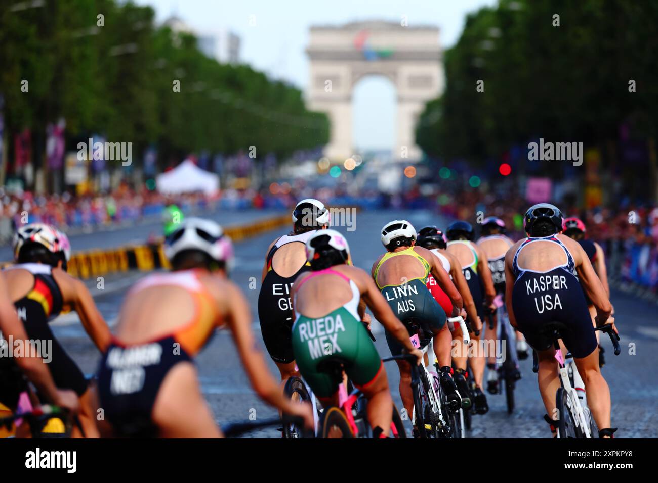 Paris, France. 31st July, 2024. The Arch of Triumph/General view ...