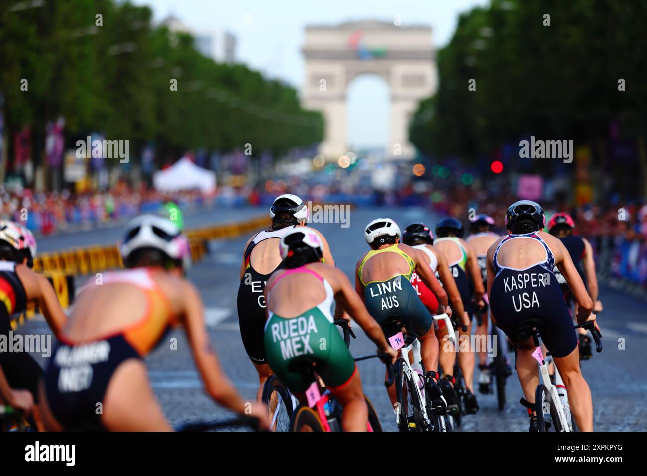 Paris, France. 31st July, 2024. The Arch of Triumph/General view ...