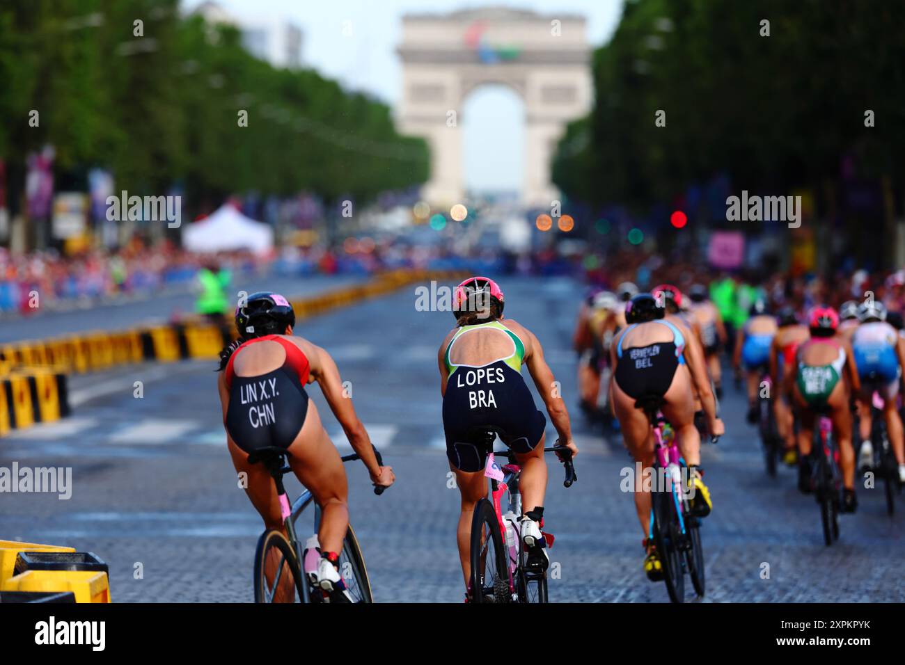 Paris, France. 31st July, 2024. The Arch of Triumph/General view ...