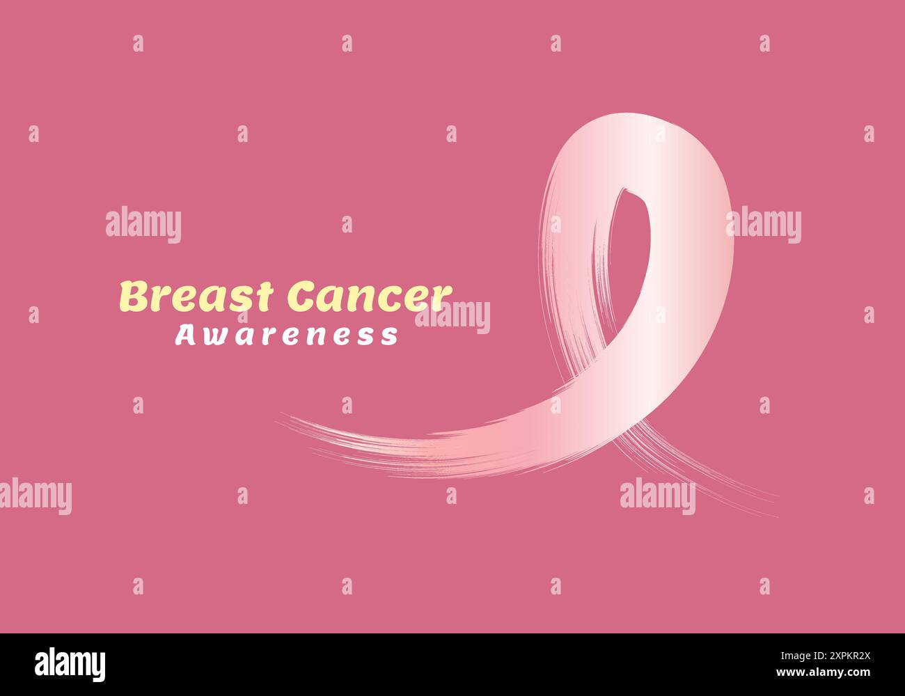 Breast cancer awareness symbol, vector illustration. The image depicts ...