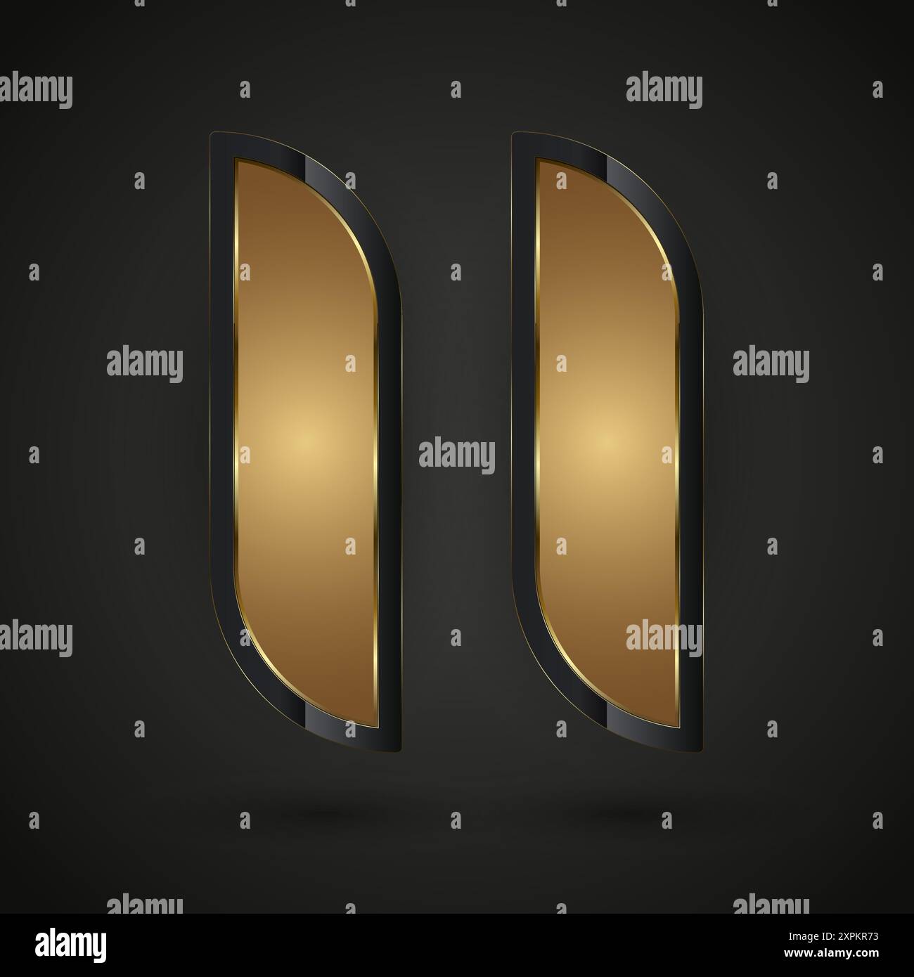 Set of Two Luxury and Premium button, banner vector illustration design ...