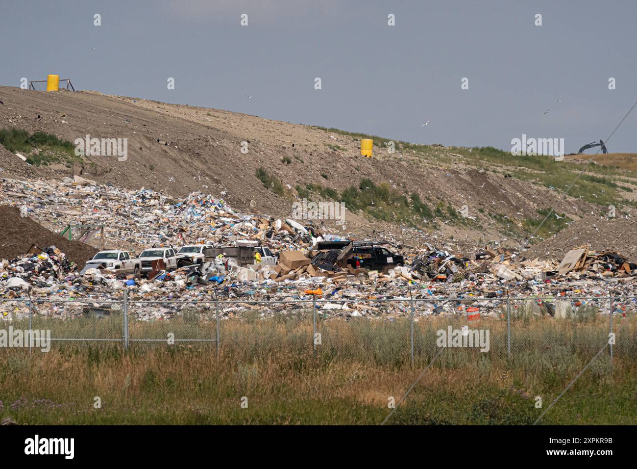 Garbage dump to collect city garbage and recycle Stock Photo - Alamy