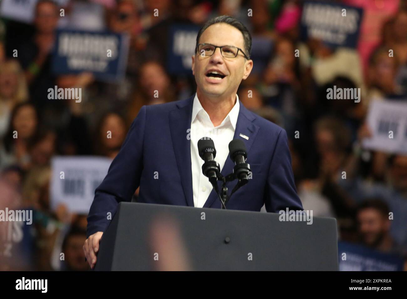 Governor of Pennsylvania Josh Shapiro speaks during an event with US ...