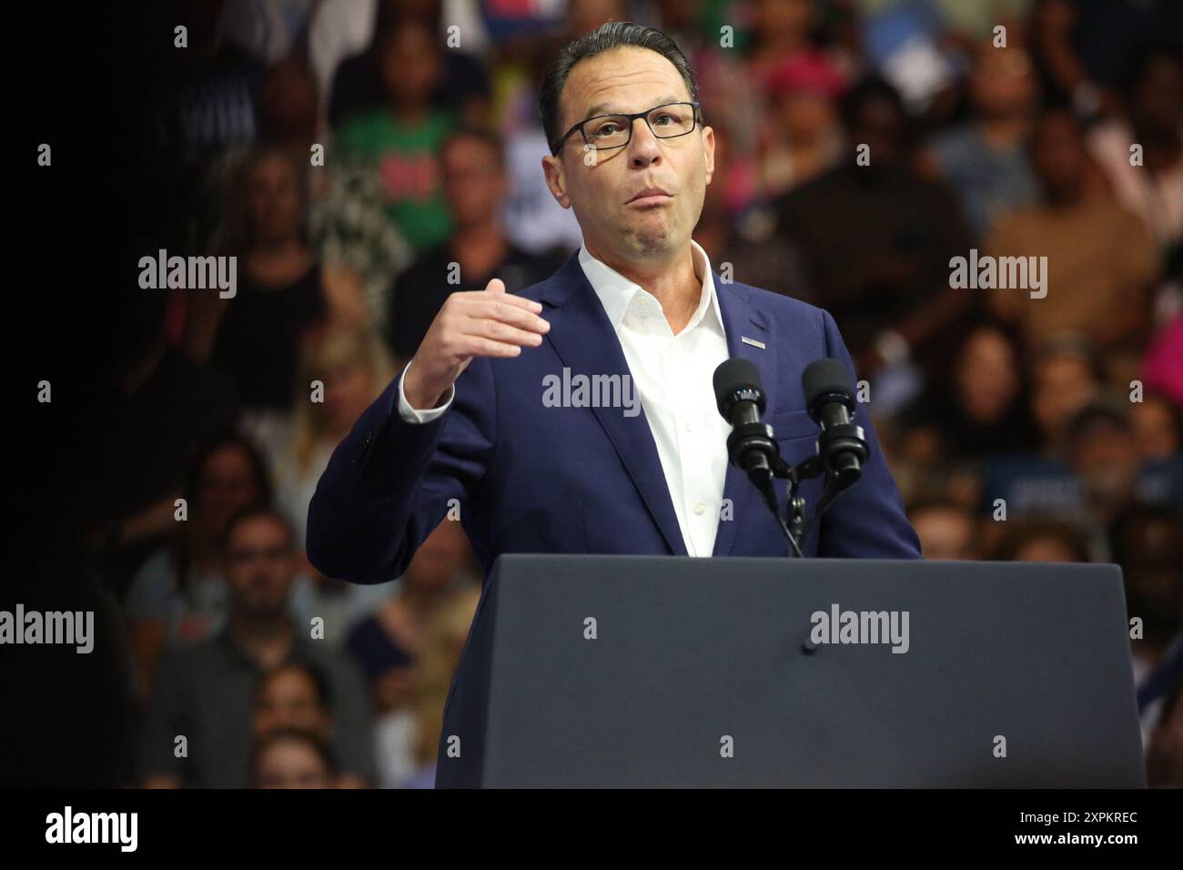 Governor of Pennsylvania Josh Shapiro speaks during an event with US ...