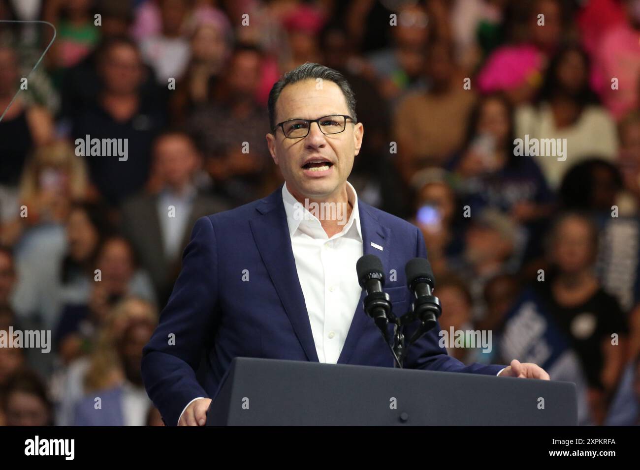 Governor of Pennsylvania Josh Shapiro speaks during an event with US ...