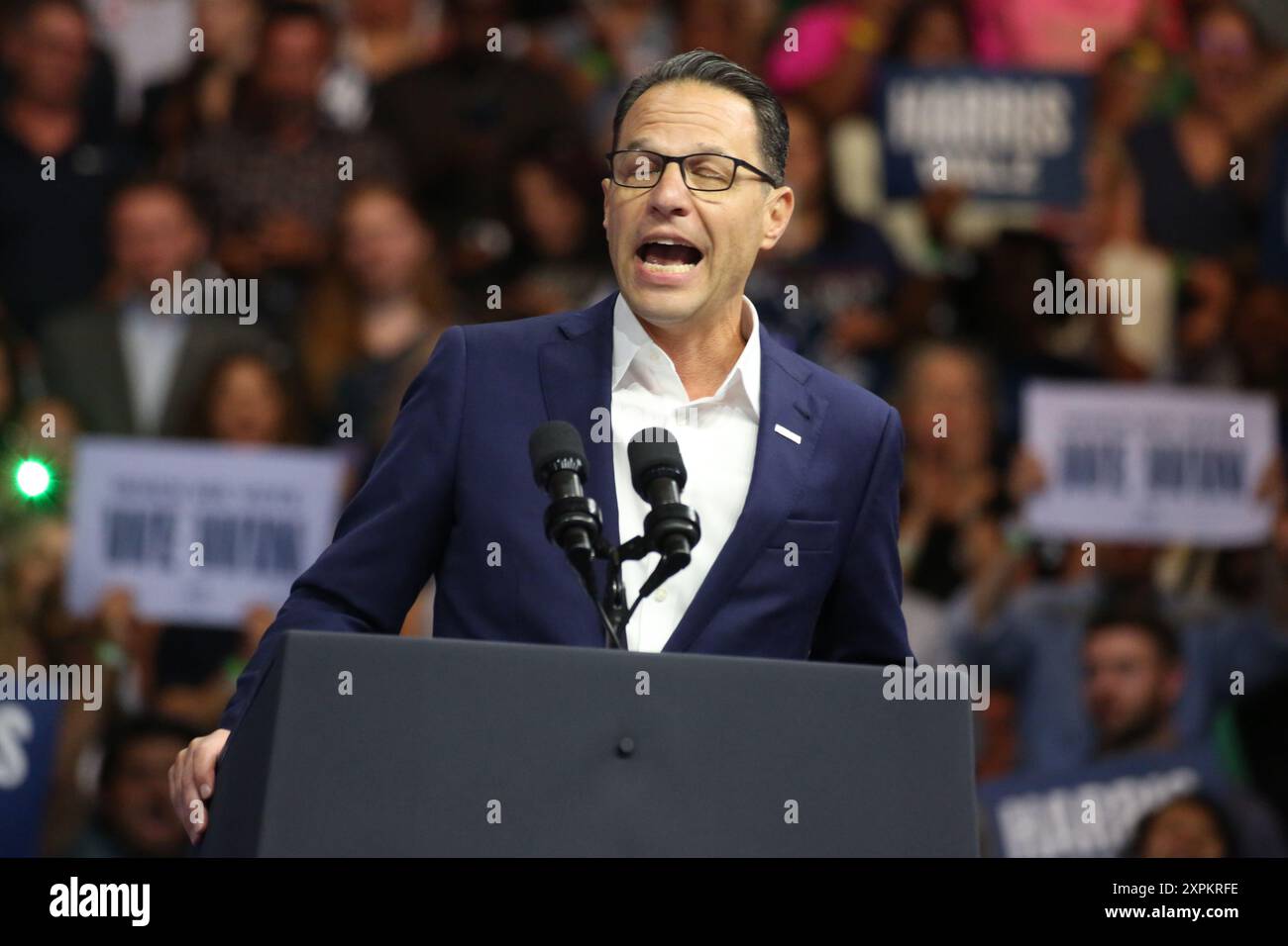 Governor of Pennsylvania Josh Shapiro speaks during an event with US ...