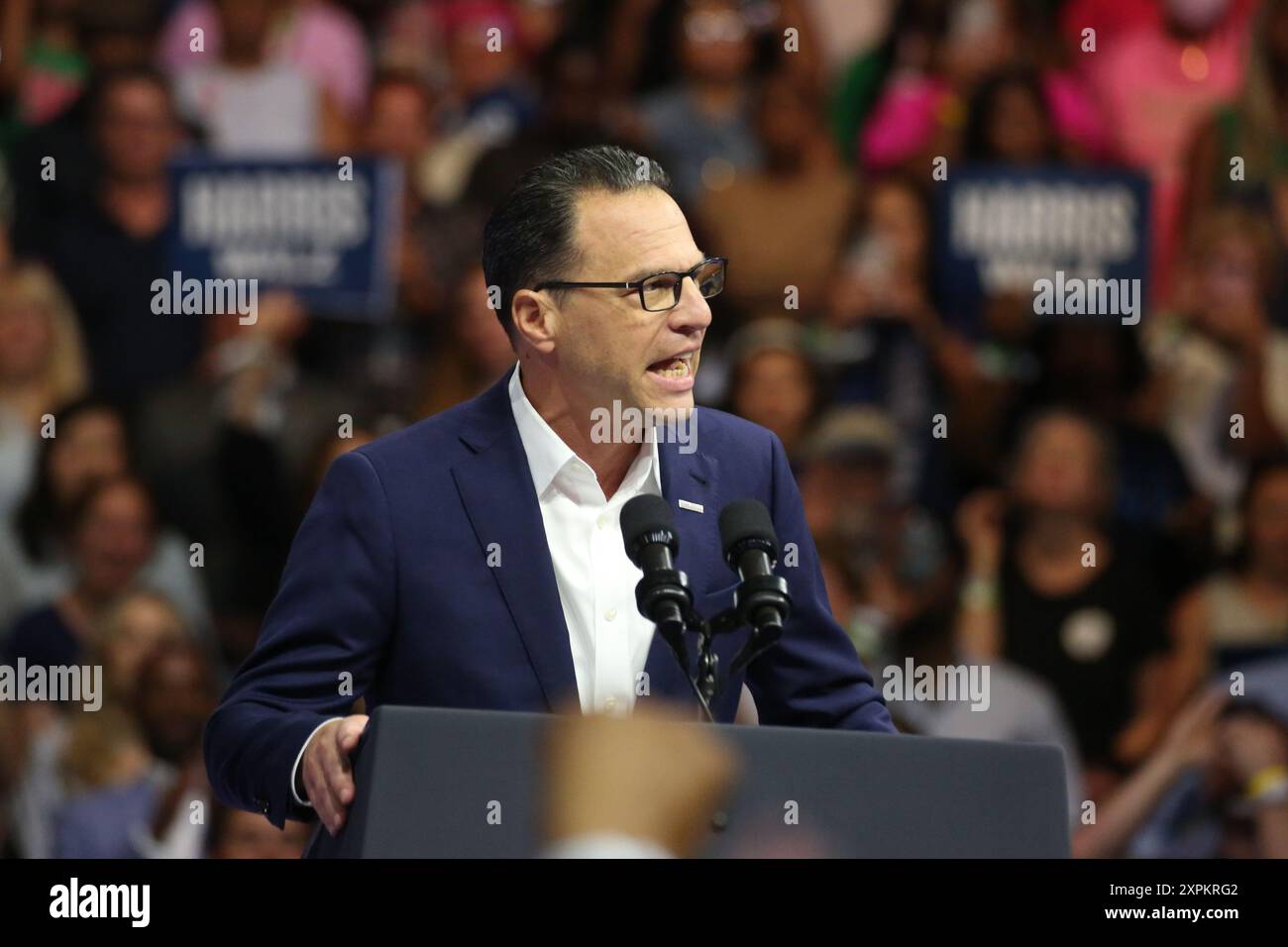 Governor of Pennsylvania Josh Shapiro speaks during an event with US ...