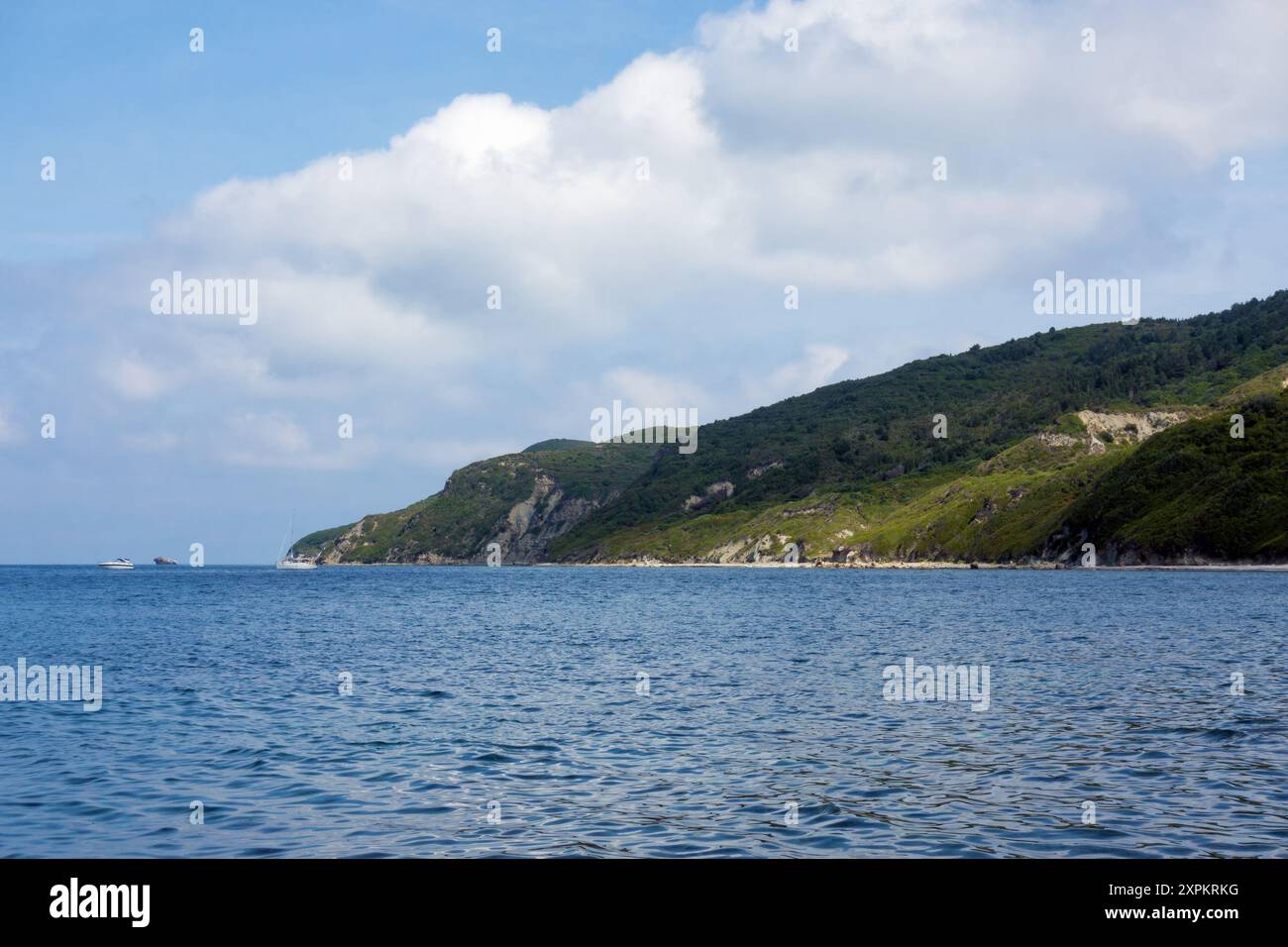 Beautiful scenery by the sea in Othonoi island, north-west of Corfu ...