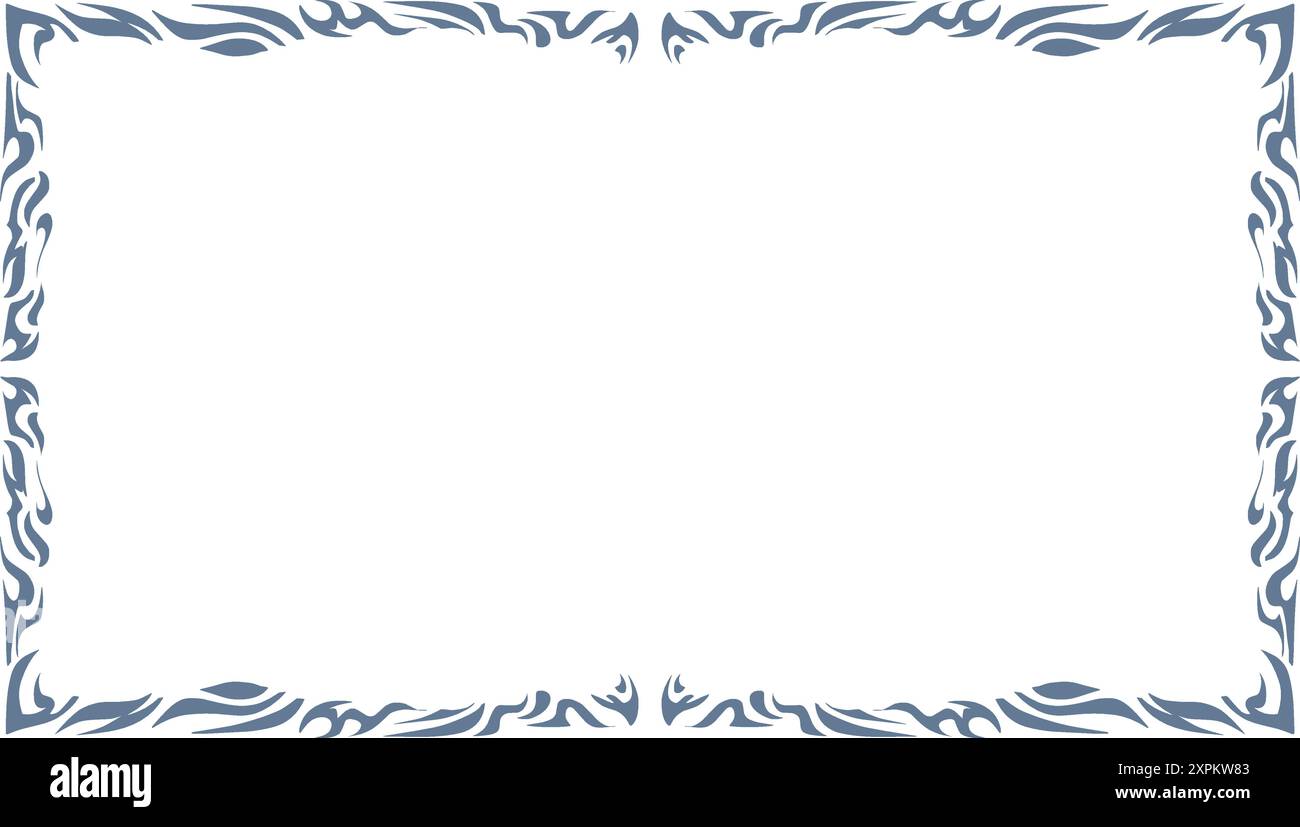 Abstract background with elemental blue border or frame. Perfect for ...