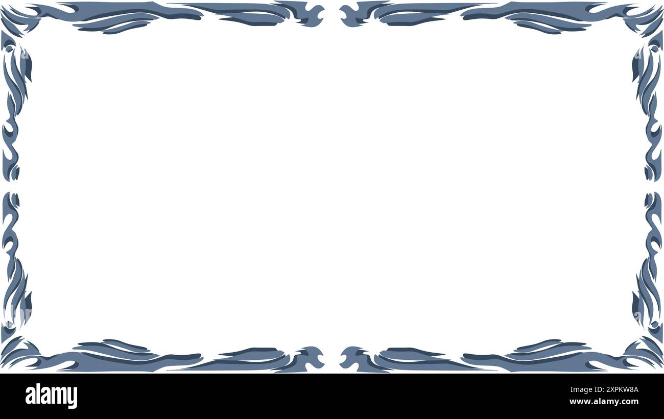 Abstract background with elemental blue border or frame. Perfect for ...