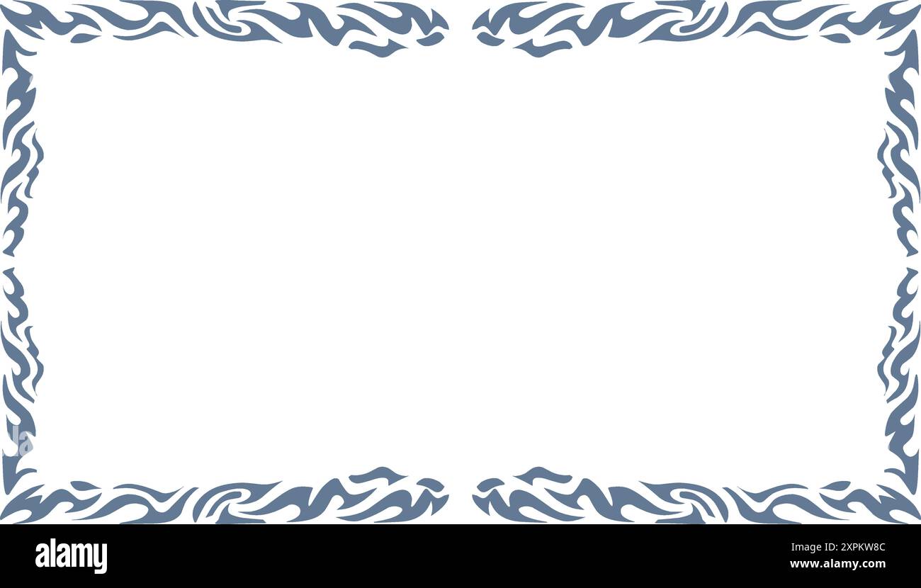 Abstract background with elemental blue border or frame. Perfect for ...