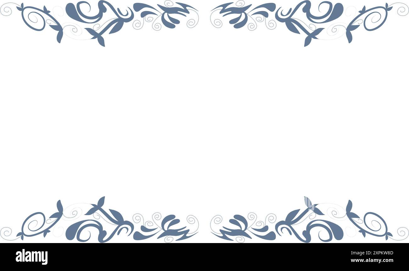 Abstract background with elemental blue border or frame. Perfect for ...