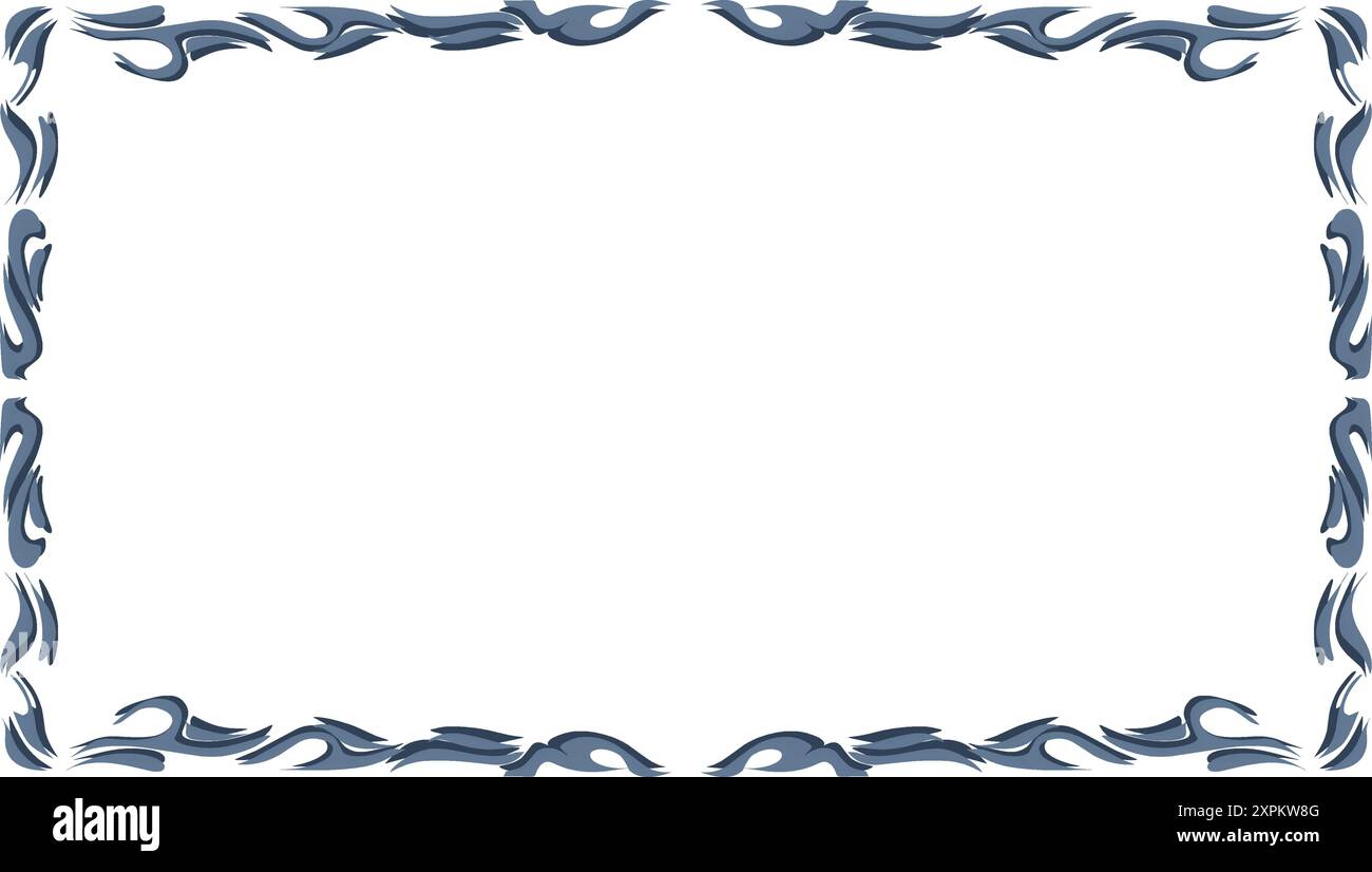 Abstract background with elemental blue border or frame. Perfect for ...