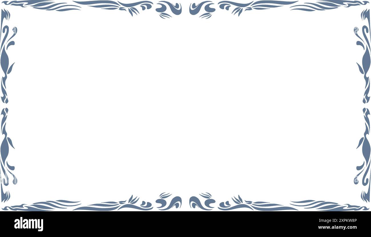 Abstract background with elemental blue border or frame. Perfect for ...
