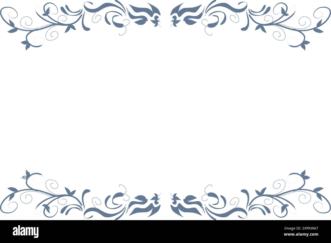 Abstract background with elemental blue border or frame. Perfect for ...