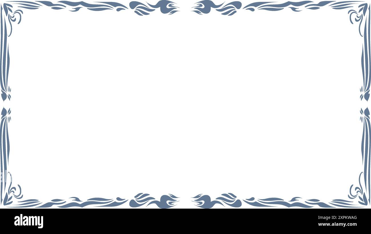 Abstract background with elemental blue border or frame. Perfect for ...