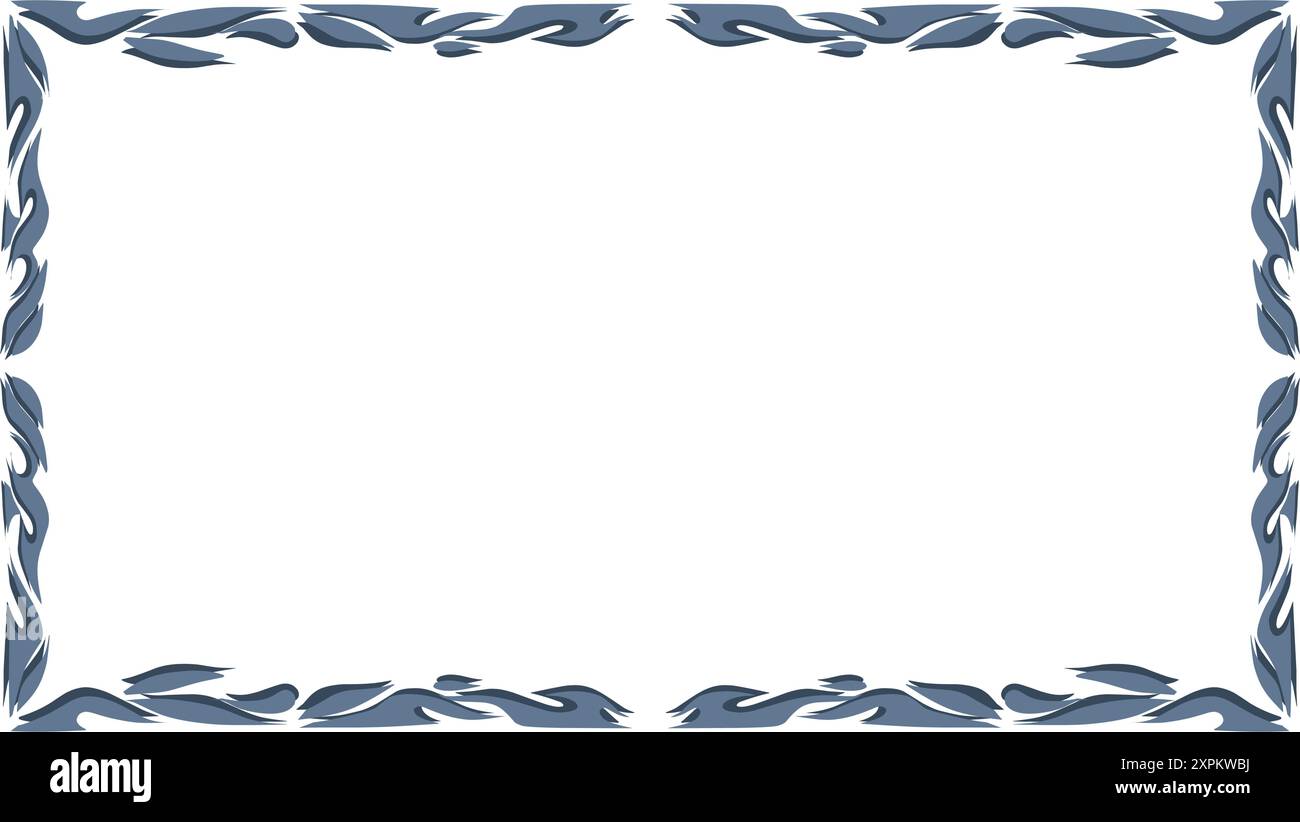 Abstract background with elemental blue border or frame. Perfect for ...