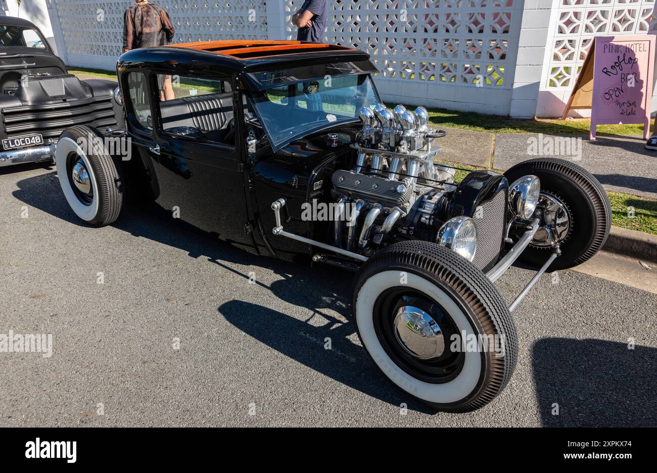 Black Two door Cooupe hot rod at the Cooly Rocks On festival at ...