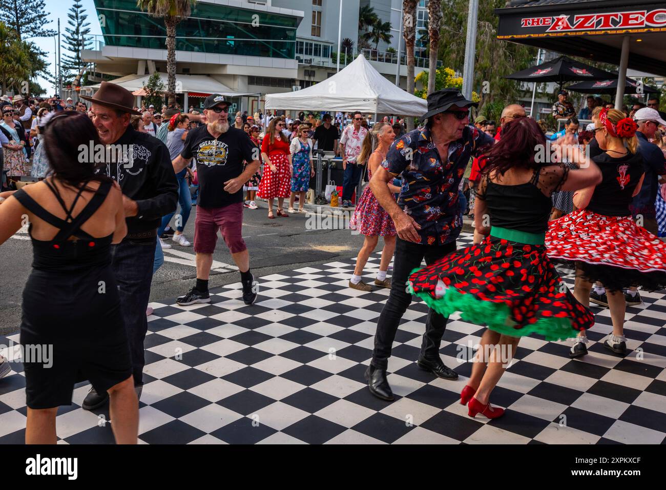 Rock n Roll dancers at thre Cooly Rocks On festival at coolangatta ...