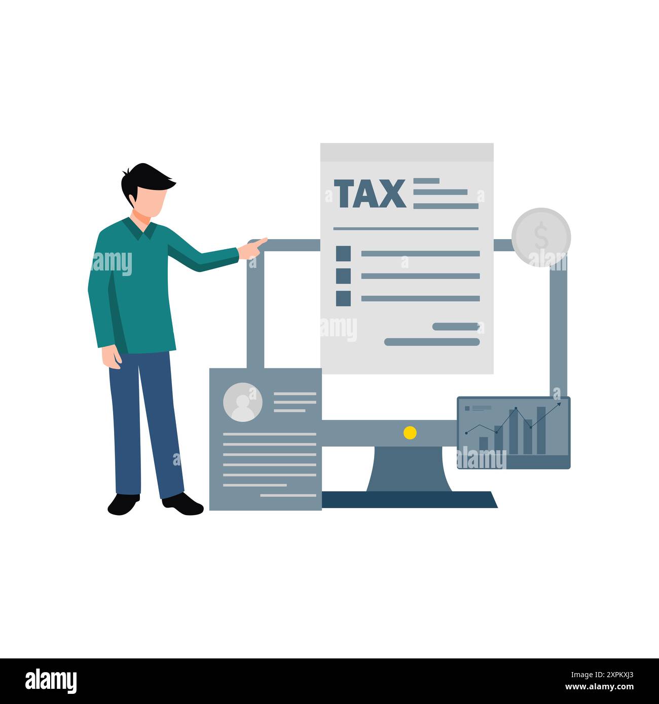 Man service tax report Cut Out Stock Images & Pictures - Alamy