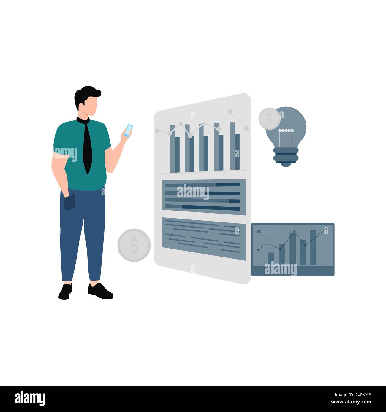 Business people analytics graph Cut Out Stock Images & Pictures - Alamy