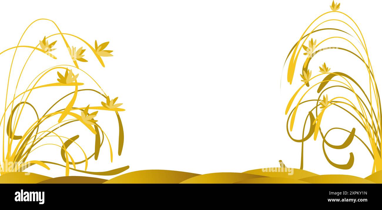Illustration background with a mellow yellow plant theme. Perfect for ...
