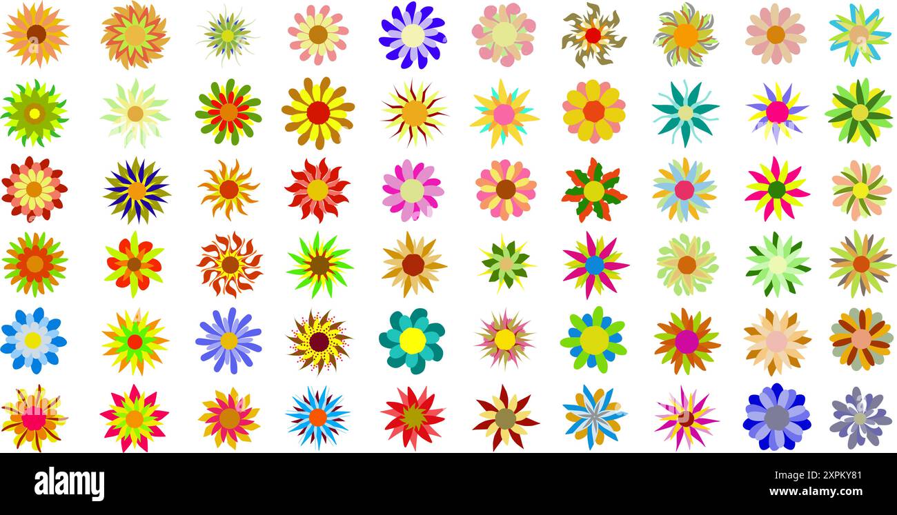 Professional flower set Stock Vector Images - Alamy