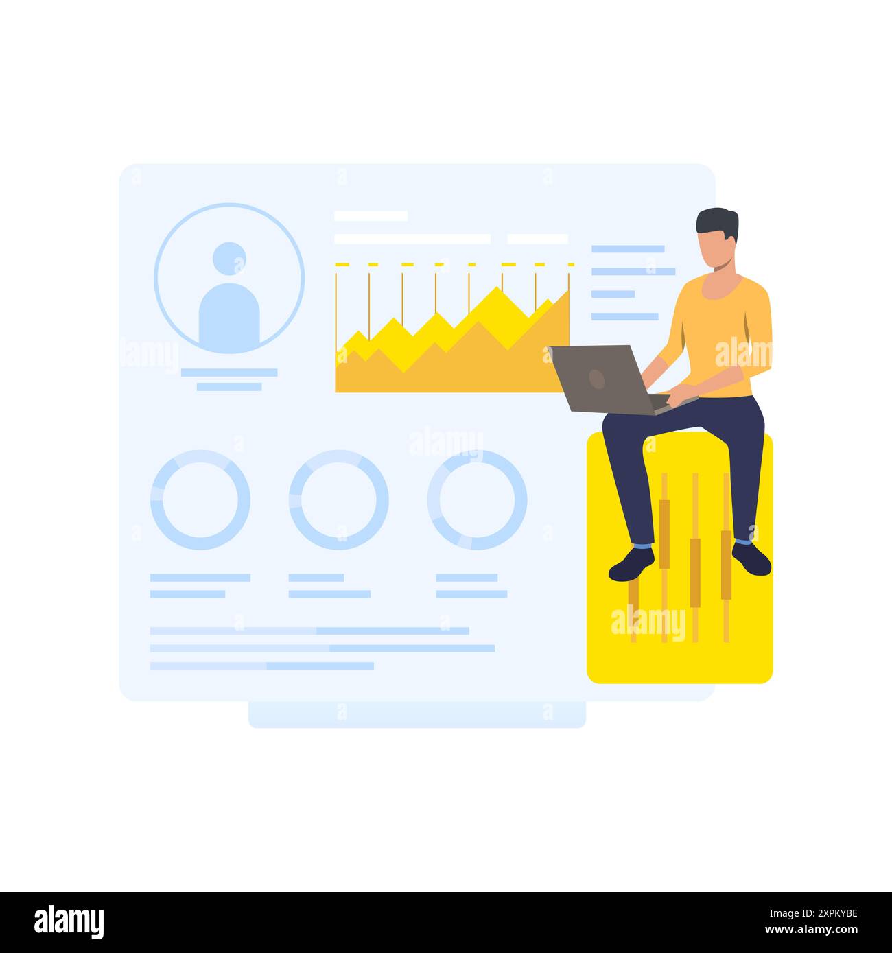 Man laptop analysis on Cut Out Stock Images & Pictures - Alamy