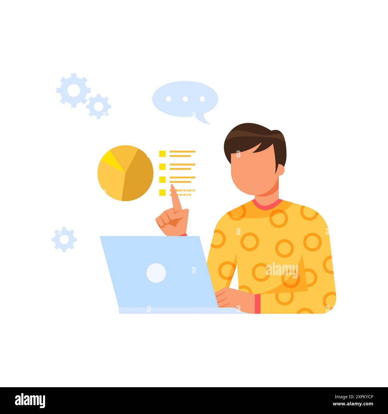 Man laptop analysis on Cut Out Stock Images & Pictures - Alamy