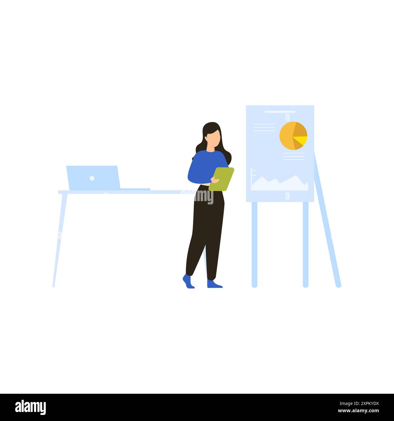 Girl standing holding file hi-res stock photography and images - Alamy