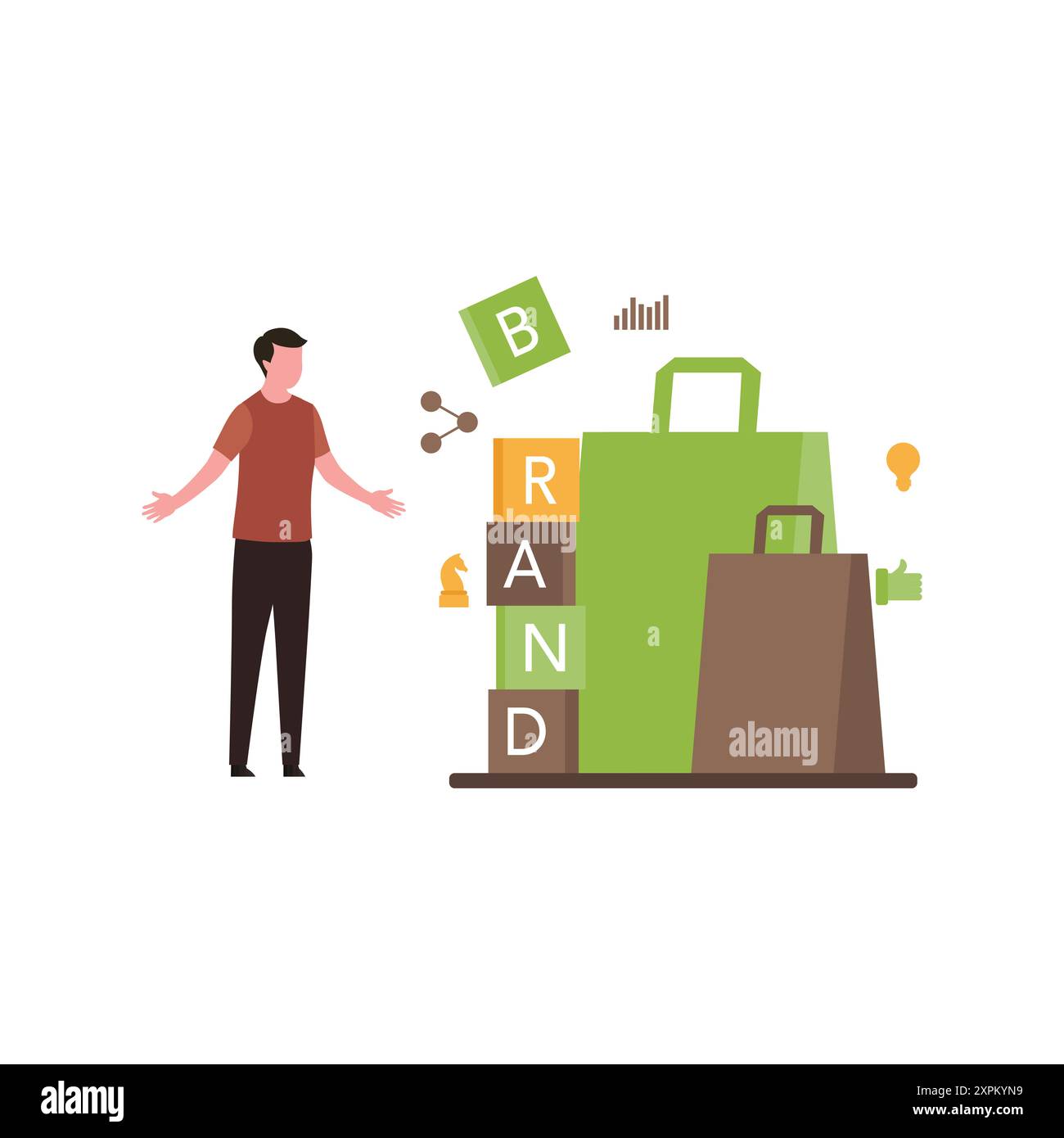 The guy is doing brand marketing Stock Photo - Alamy