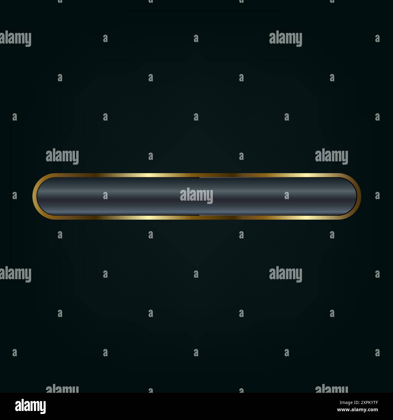 A luxury buttons, Dark UI, UX vector illustration with frame 3d golden ...