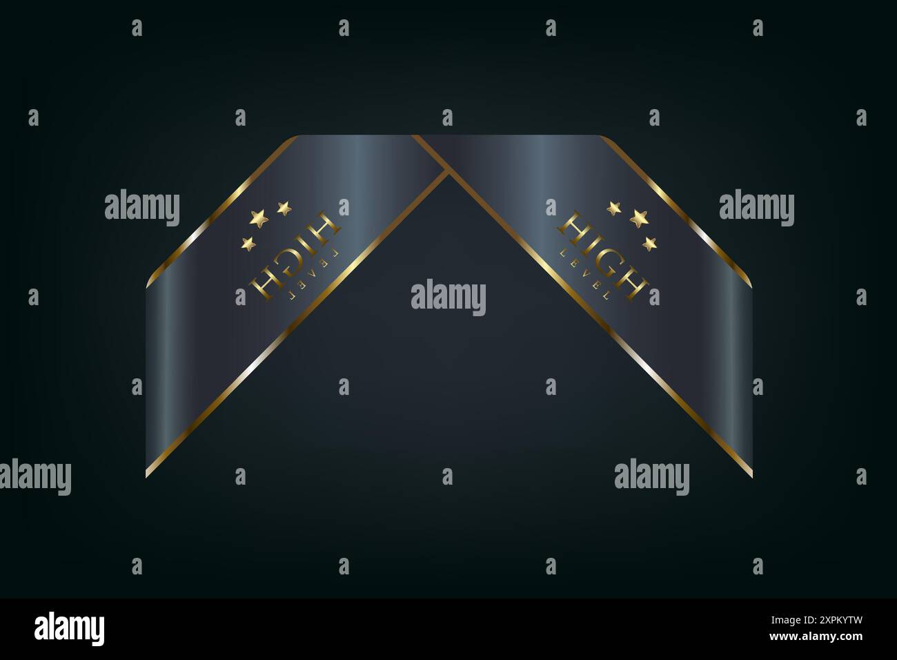 High class of luxury Black and Gold Ribbons Vector illustration on dark ...