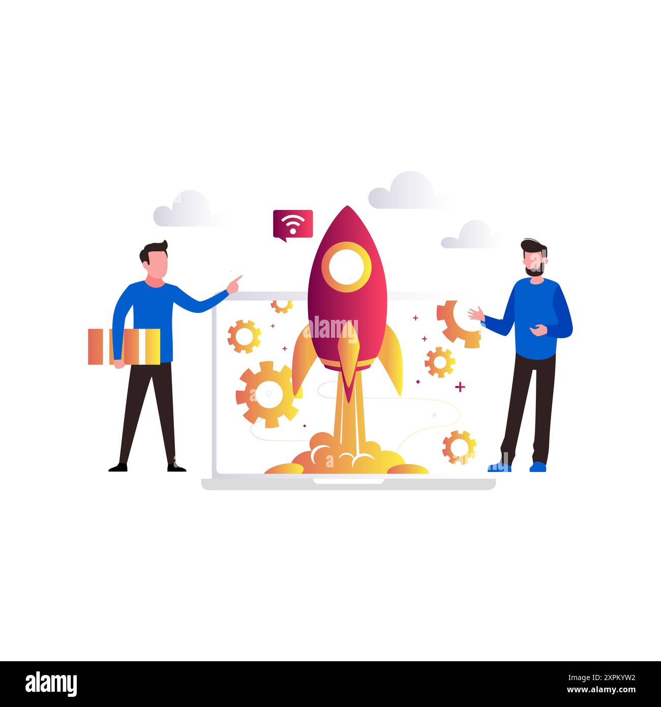 Cartoon business boys hi-res stock photography and images - Alamy