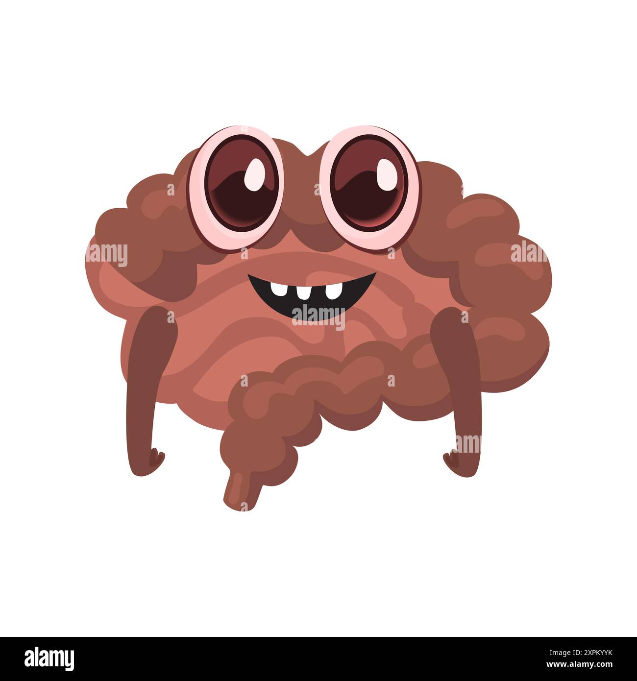 Cute human brain character Cut Out Stock Images & Pictures - Alamy