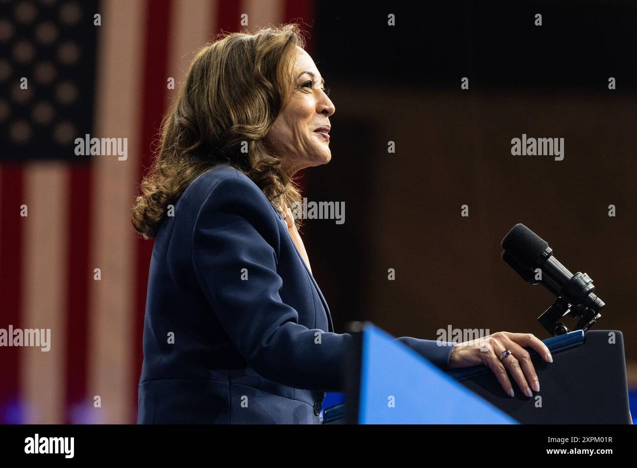 Vice President Kamala Harris speaks at the rally in Liacouras Center at ...