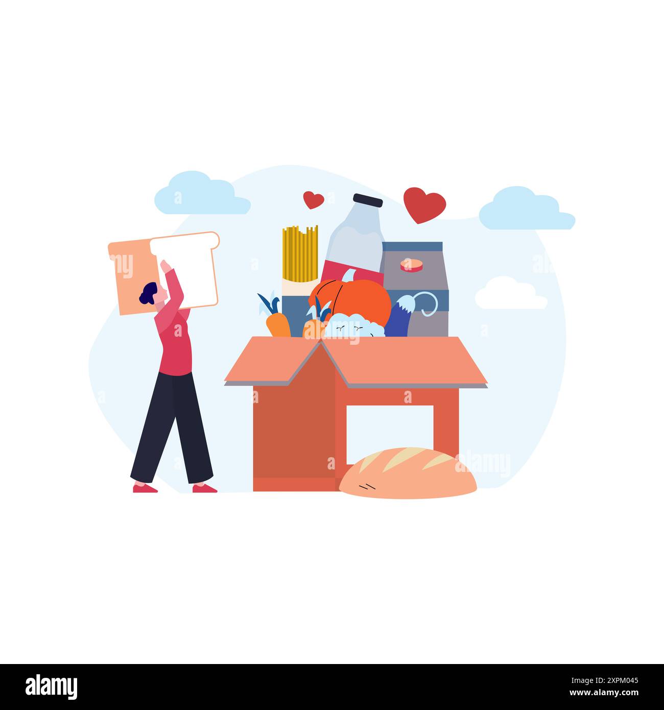 Donation box food delivery Cut Out Stock Images & Pictures - Alamy