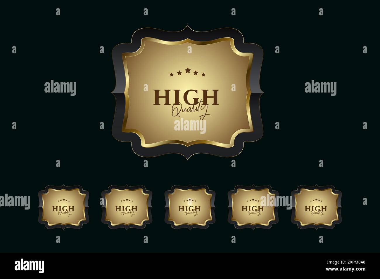 Groups Luxury, gold and premium Abstract buttons on black background ...