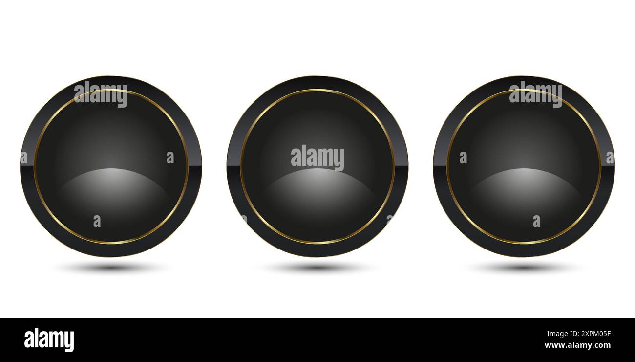 Modern ui buttons three Cut Out Stock Images & Pictures - Alamy