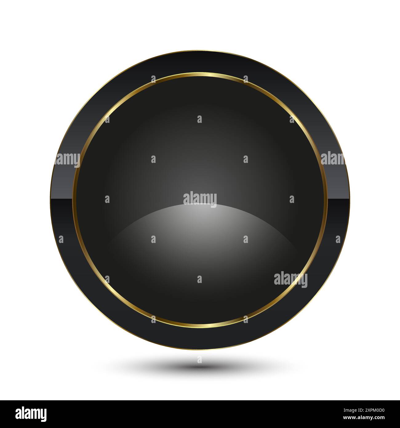 Circle button vector for UI buttons, Luxury button design, gold circle ...