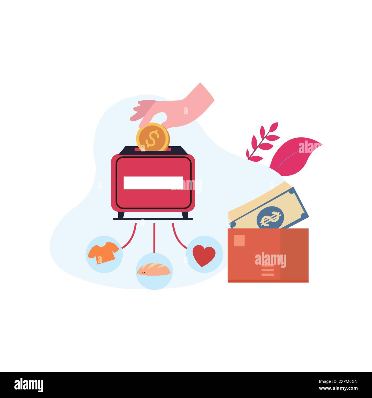 Donating currency hi-res stock photography and images - Alamy