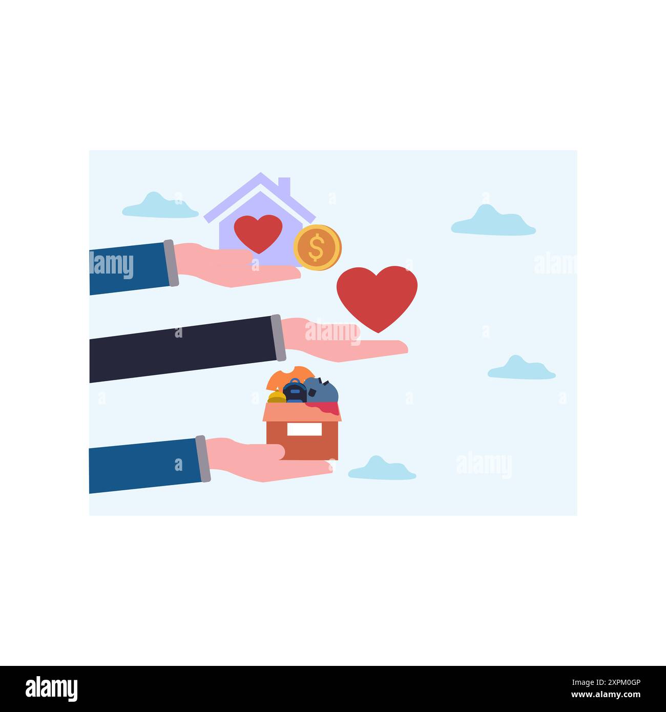 People are donating Stock Photo - Alamy