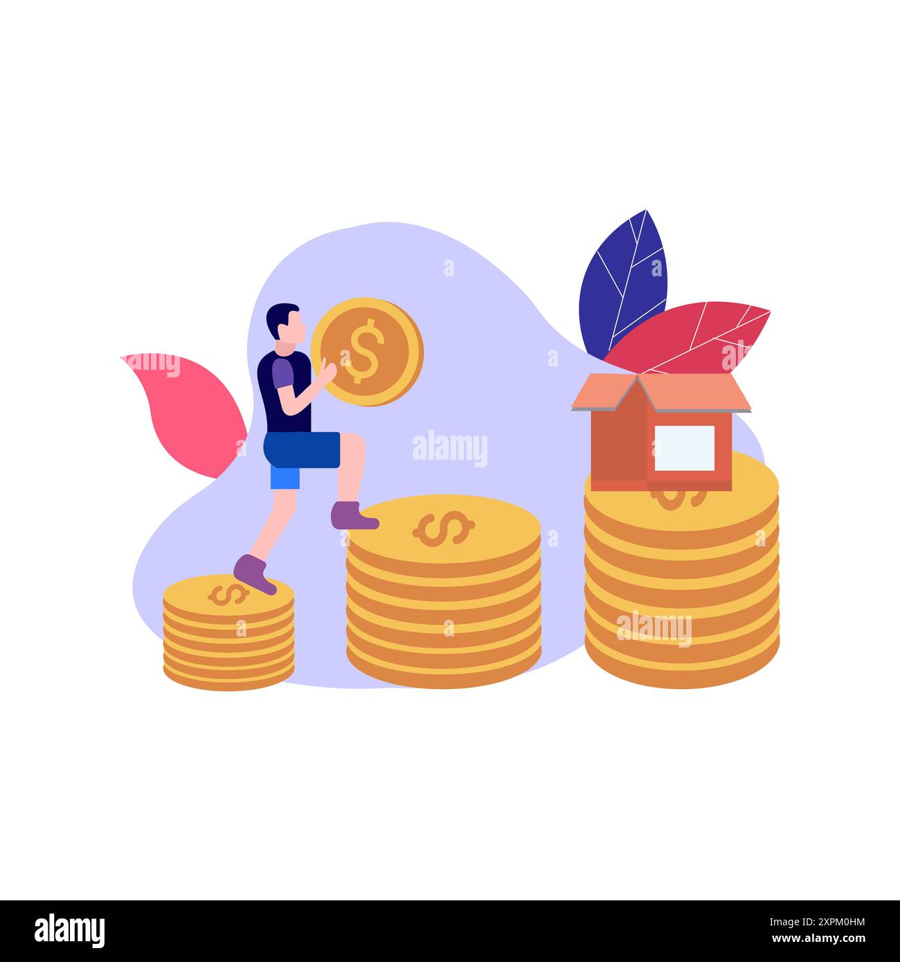 Hand coin donation icon Cut Out Stock Images & Pictures - Alamy