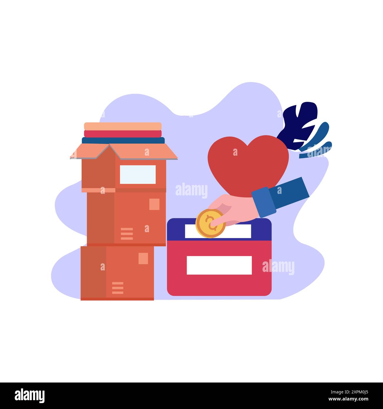 Child boy box gift Cut Out Stock Images & Pictures - Alamy