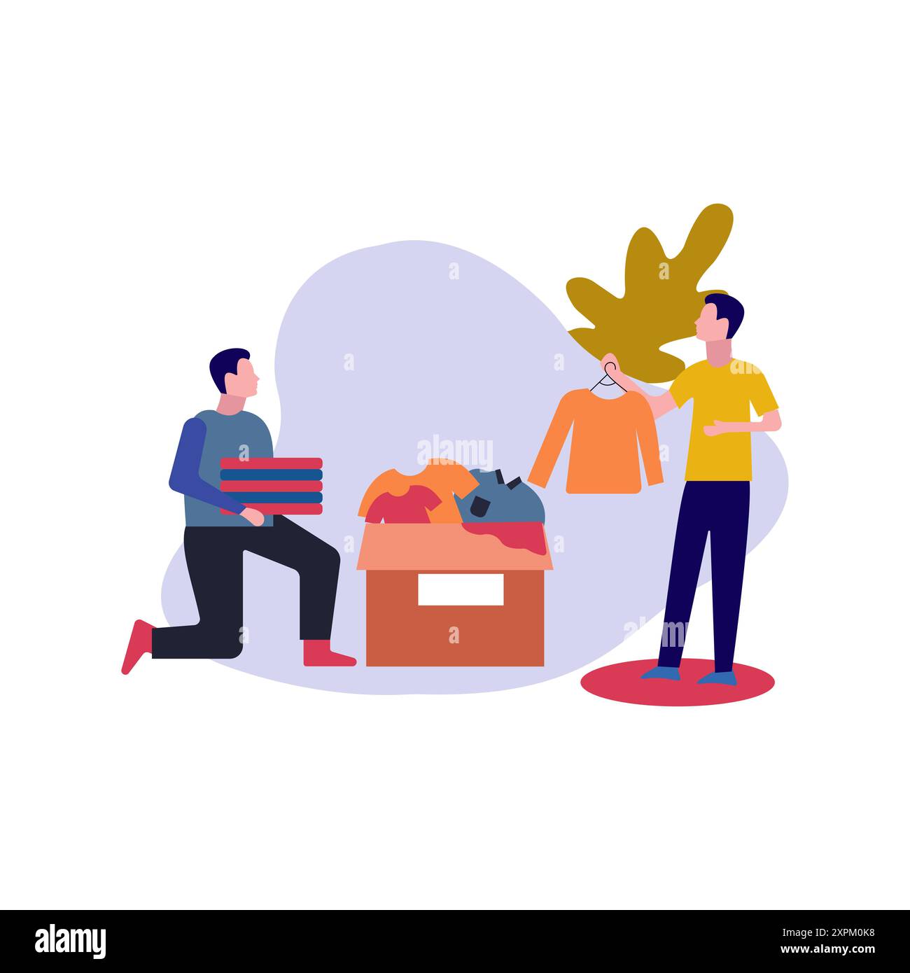 The boys have clothes for charity Stock Photo - Alamy