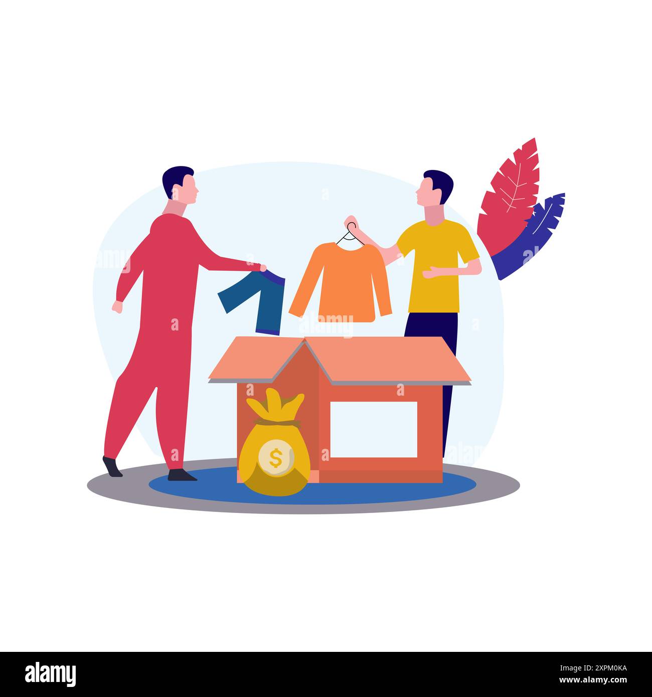 The boys have clothes to donate Stock Photo - Alamy