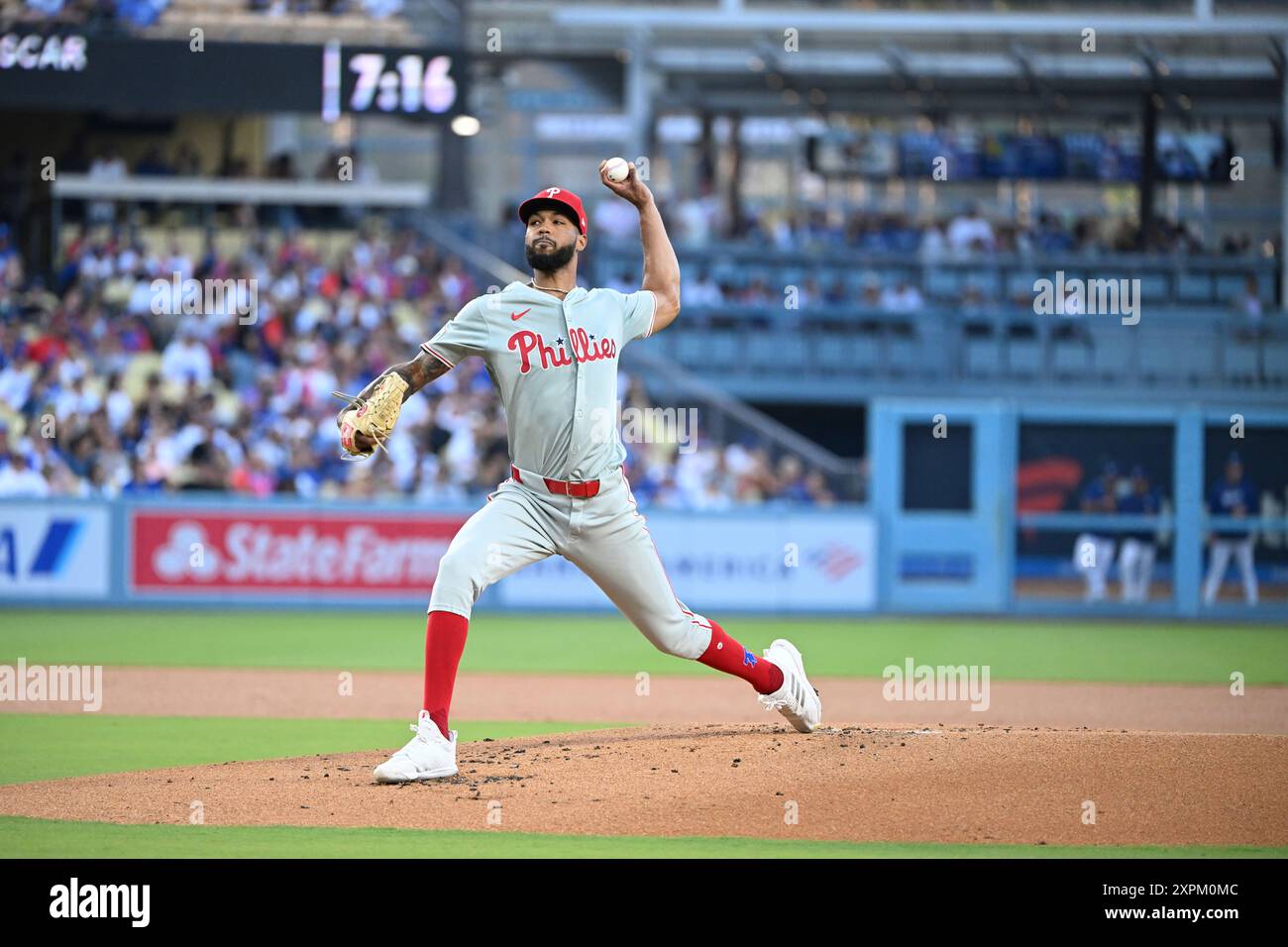 LOS ANGELES, CA - AUGUST 06: Philadelphia Phillies pitcher Cristopher ...