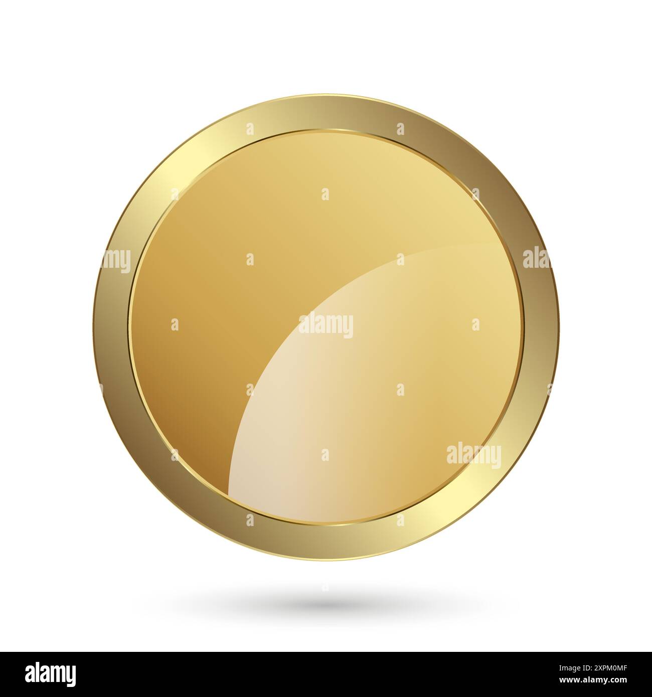 A Gold Circle shape button design in vector, premium vector circle ...